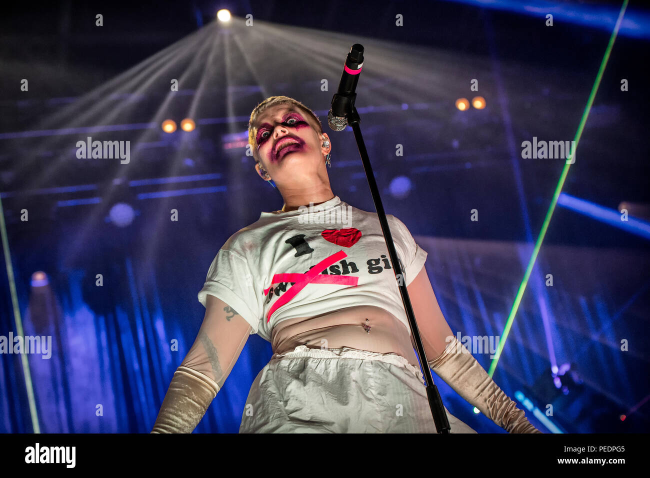Norway, Oslo - August 09, 2018. The Swedish singer and songwriter Fever ...