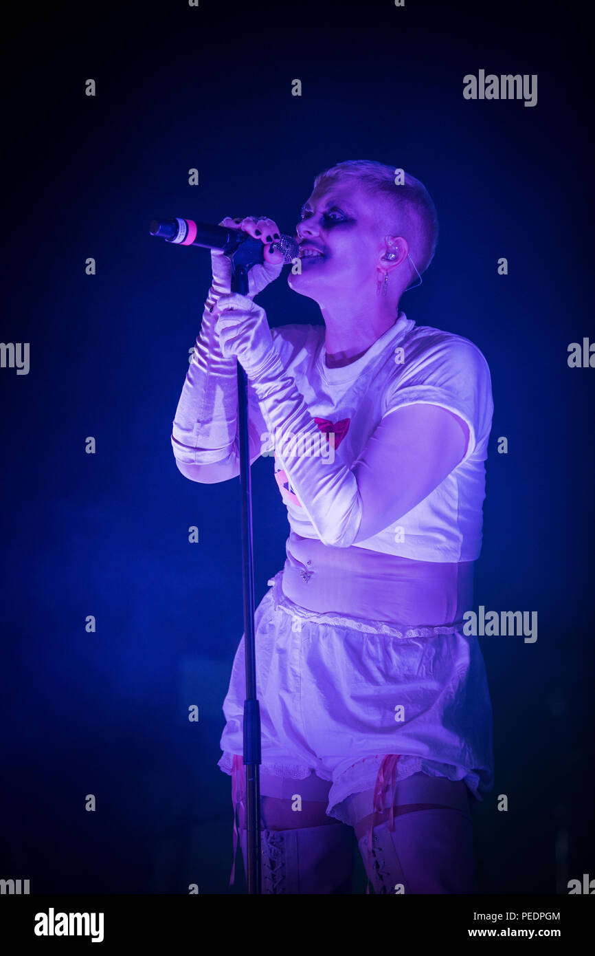 Norway, Oslo - August 09, 2018. The Swedish singer and songwriter Fever ...