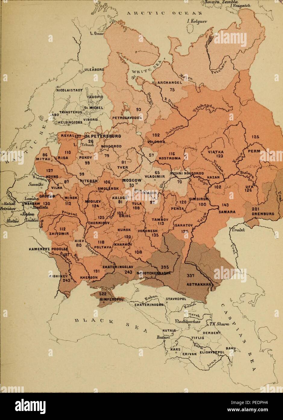 Color coded map showing Russian agriculture, including the number of ...
