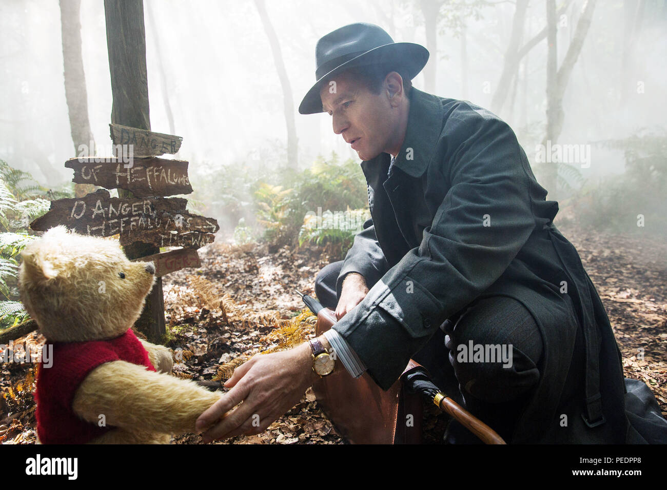 CHRISTOPHER ROBIN, l-r: Winnie the Pooh (voice: Jim Cummings), Ewan ...