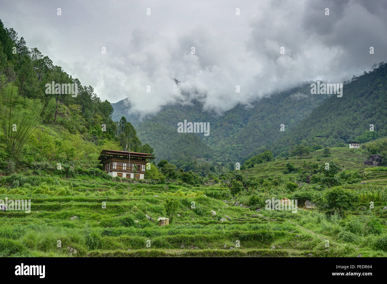 Photo taken in Bhutan and showing unique culture and reiligion Stock ...