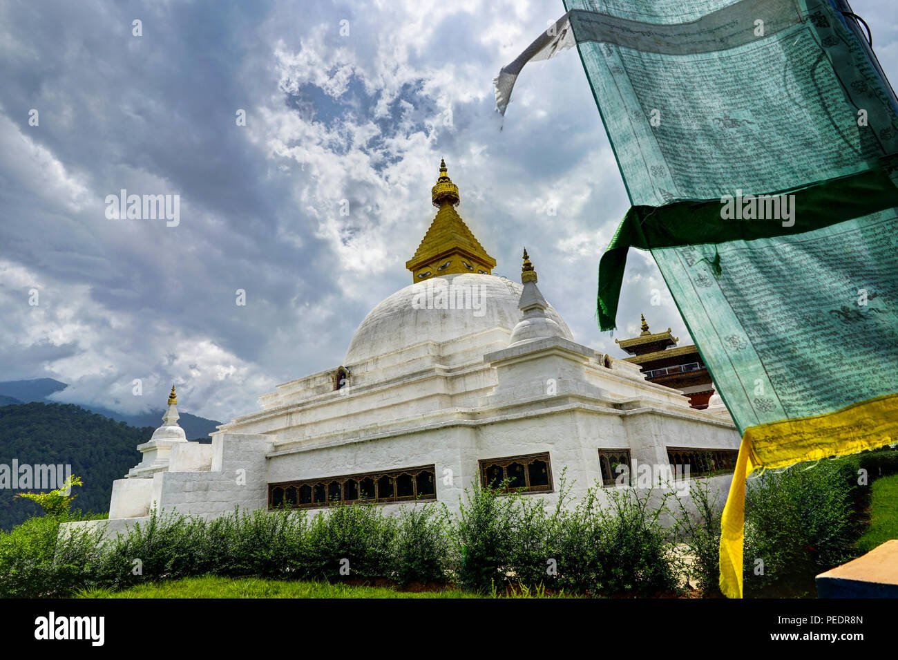 Photo taken in Bhutan and showing unique culture and reiligion Stock ...