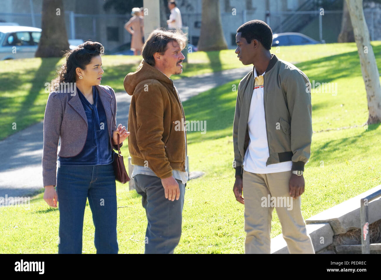 SNOWFALL, (from left): Emily Rios, Sergio Peres-Mencheta, Damson Idris ...
