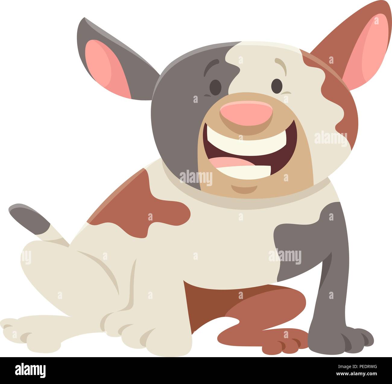 Cartoon Illustration of Happy Spotted Dog Animal Character Stock Vector ...