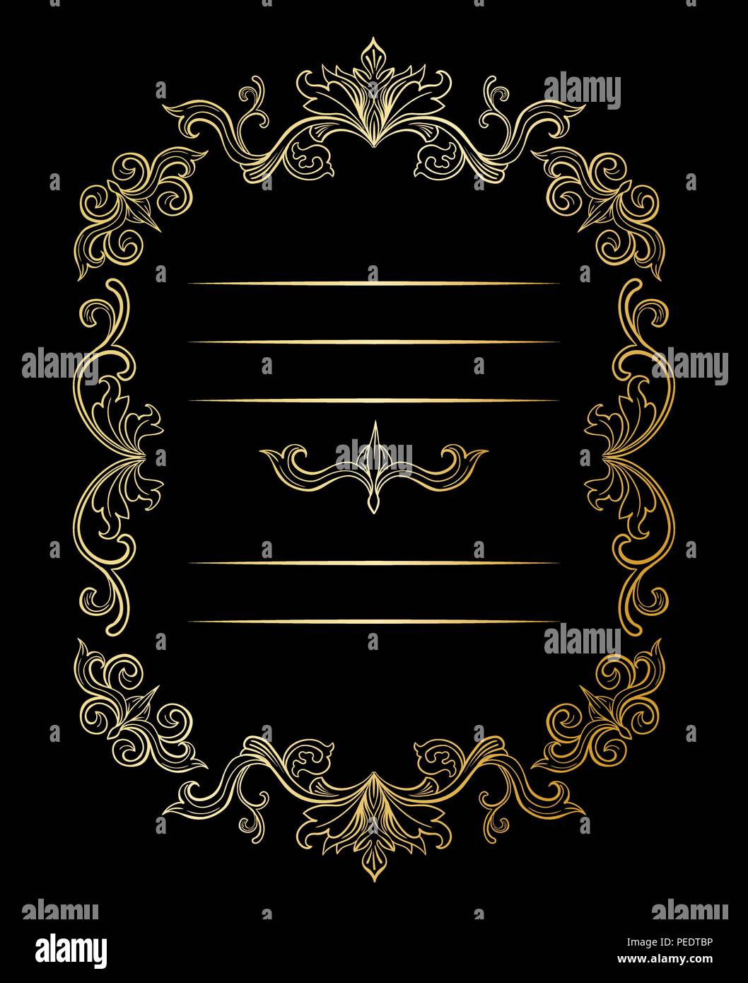 Victorian frame vintage 1900 illustration Stock Vector Images - Alamy