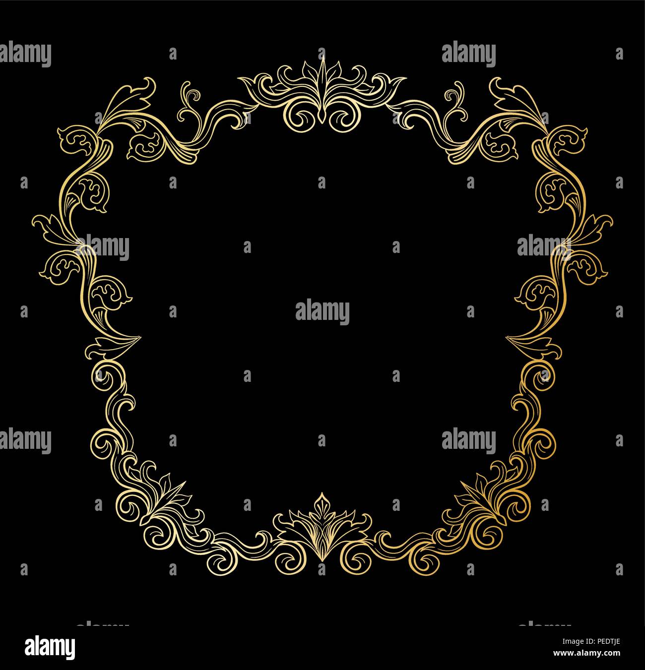 Swirl Design Border Gold