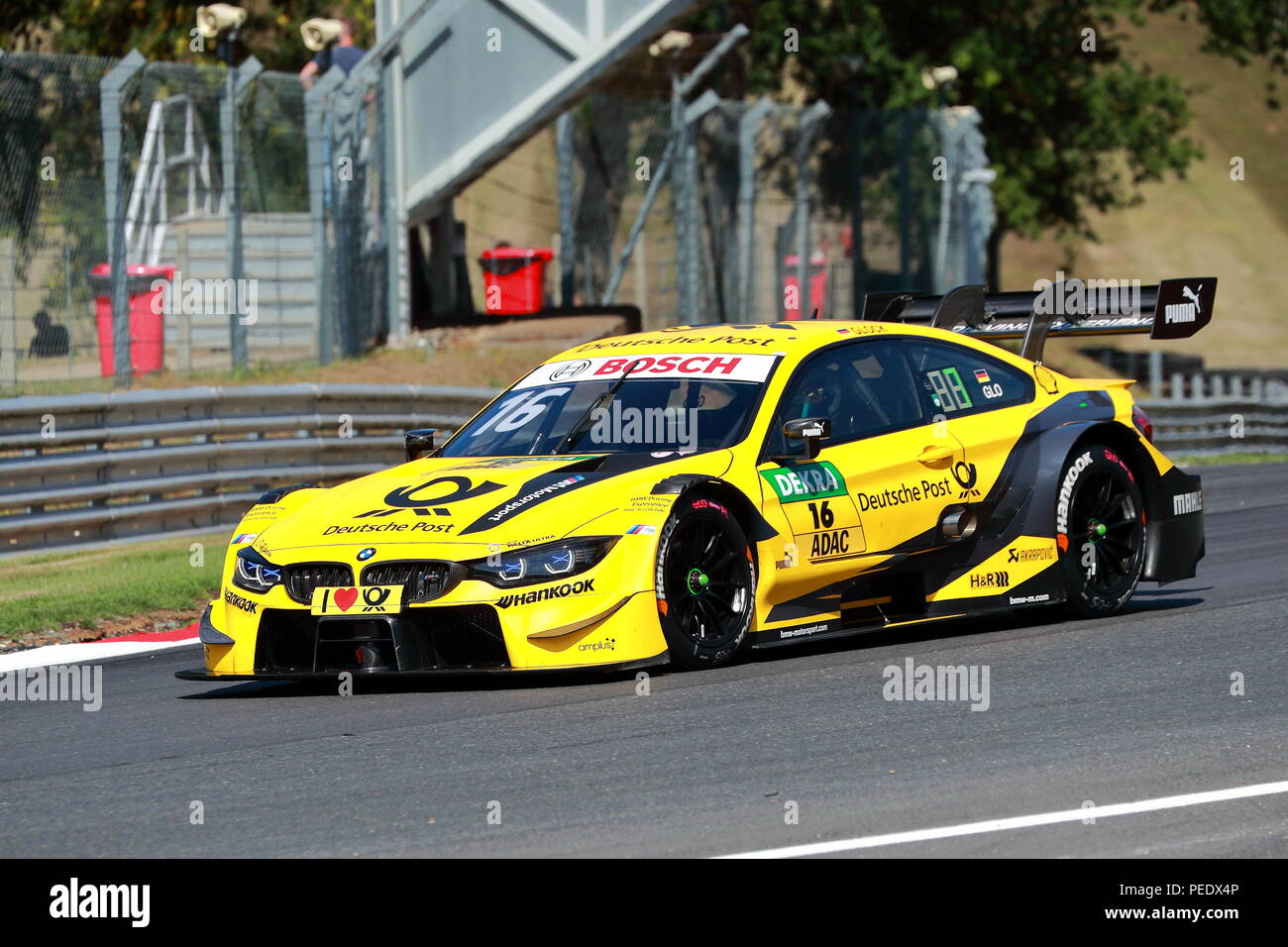 Timo Glock in his BMW at the DTM Race 2018 at Brands Hatch Circuit, UK ...