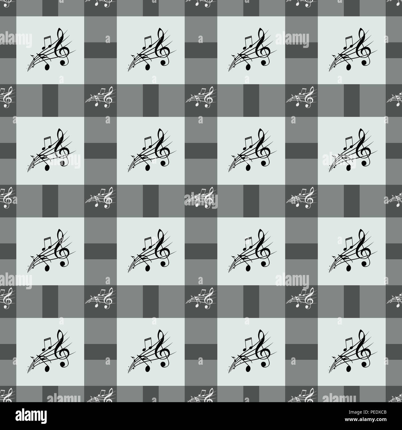 Seamless pattern with music notes and square. illustration Stock Photo ...