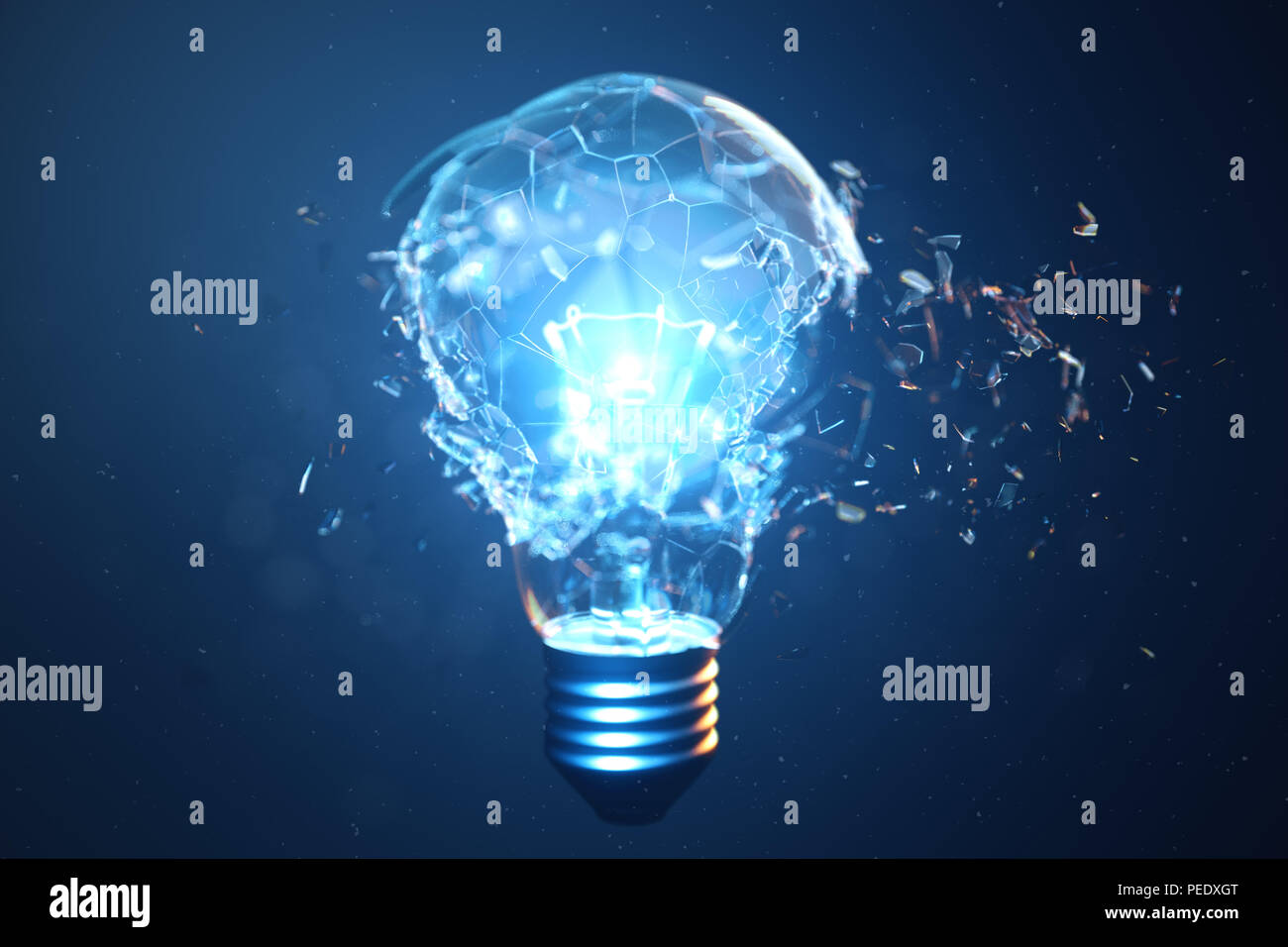 Exploding Light Bulb Photography