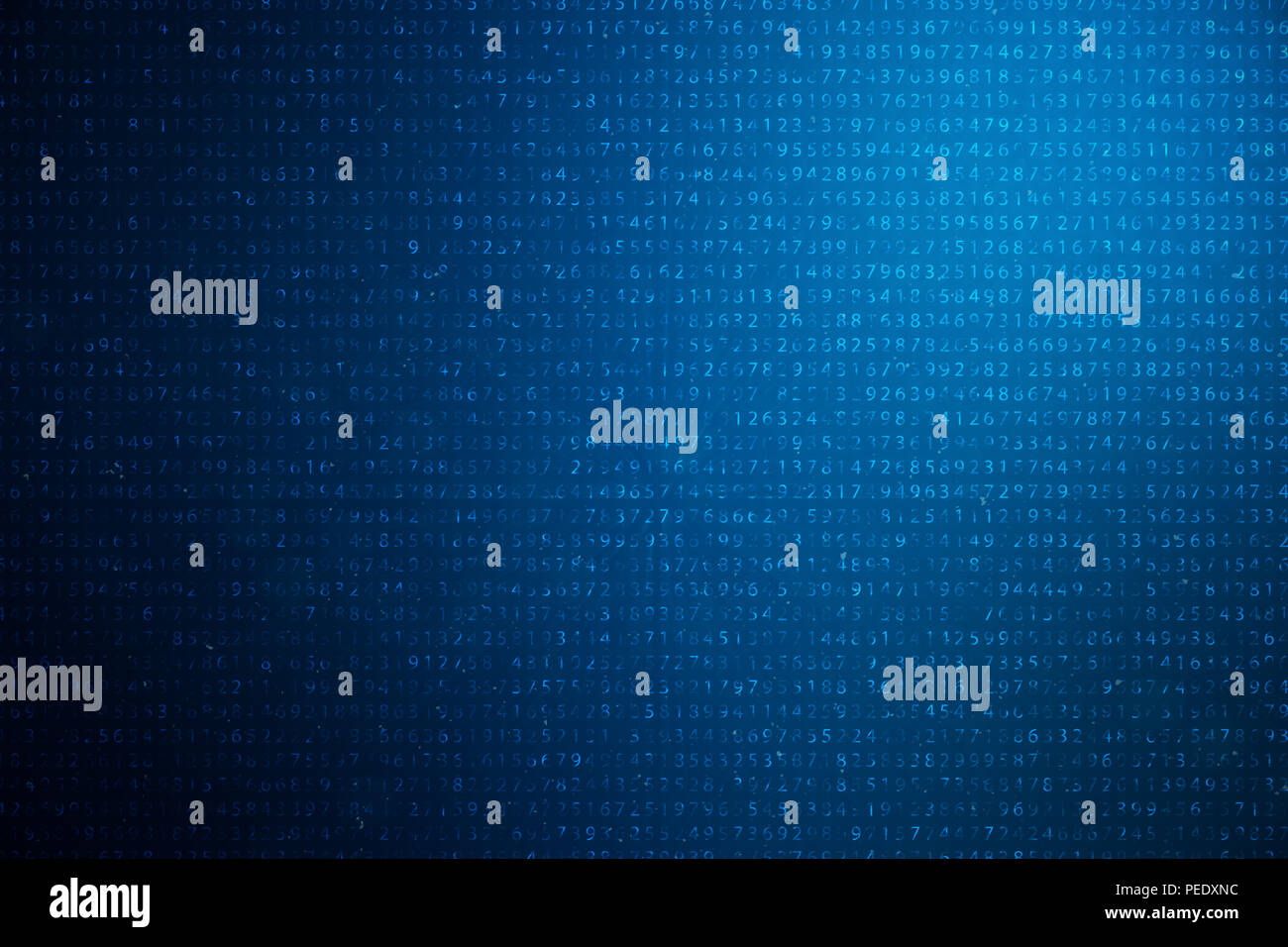 3D illustration digital code on blue background. Concept code ...