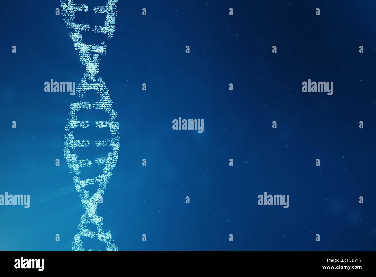 Digital DNA molecule, structure. Concept binary code human genome. DNA ...