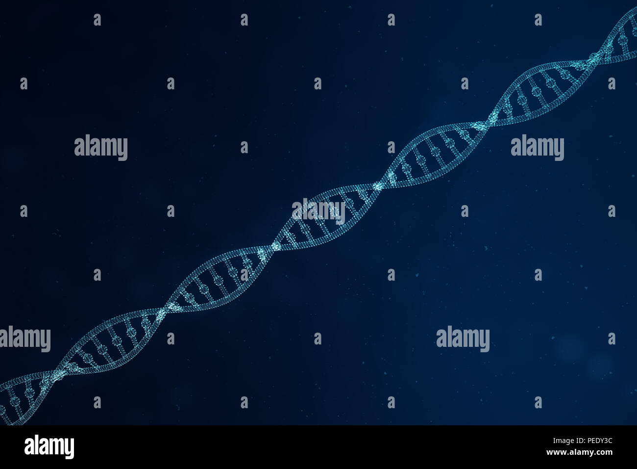 Digital DNA molecule, structure. Concept binary code human genome. DNA ...