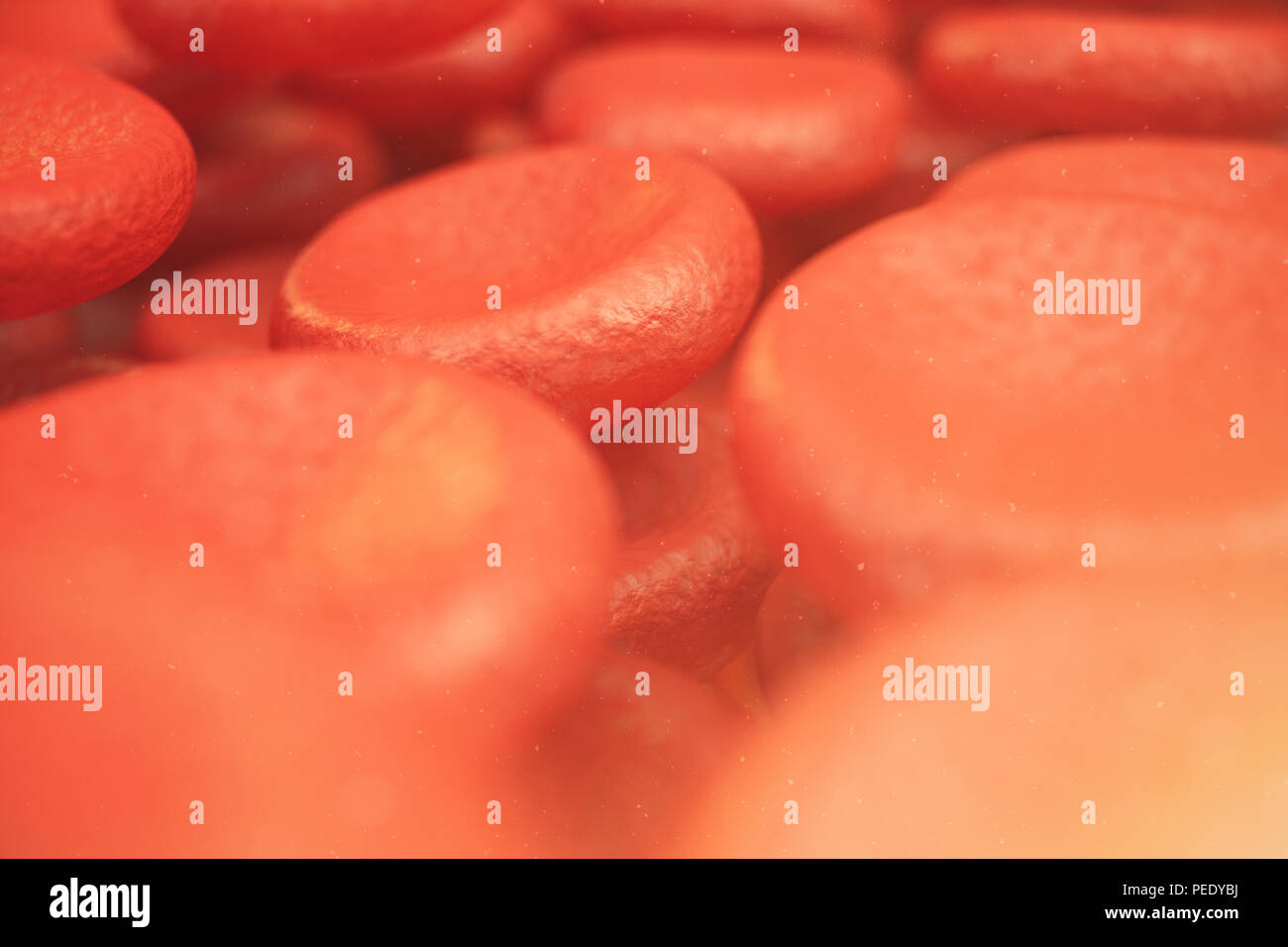 3d illustration red blood cells, responsible for oxygen carrying over ...