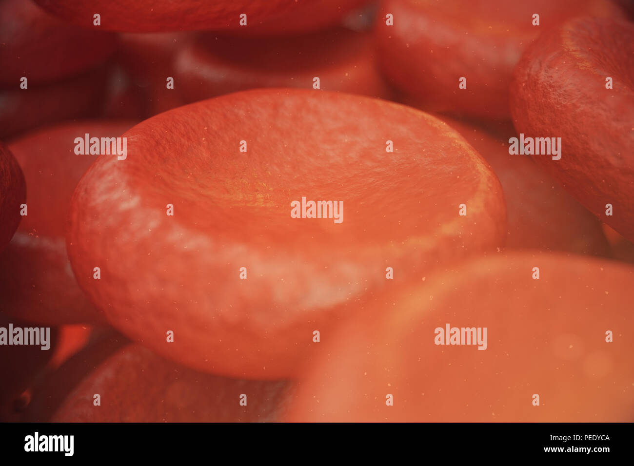 3d illustration red blood cells, responsible for oxygen carrying over ...