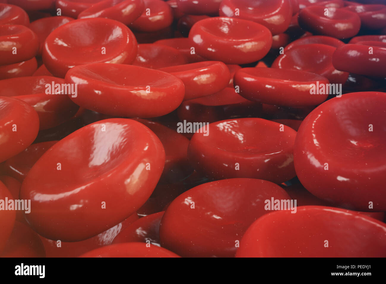 3d illustration background of red blood cells, responsible for oxygen ...