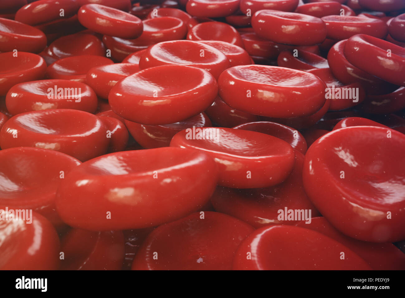 3d illustration background of red blood cells, responsible for oxygen ...