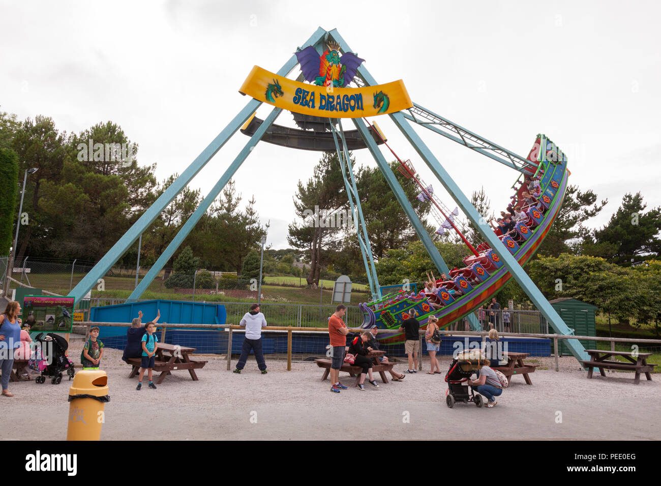 Sea Dragon boat ride at Woodlands family theme park ,Totnes ,Devon ...