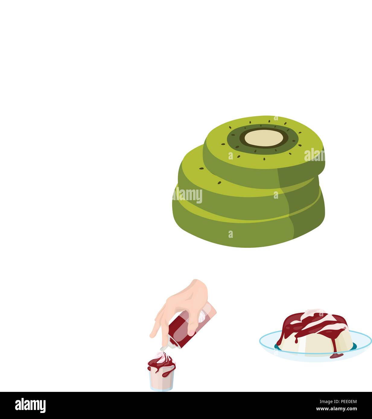 Dessert fragrant cartoon icons in set collection for design. Food and ...