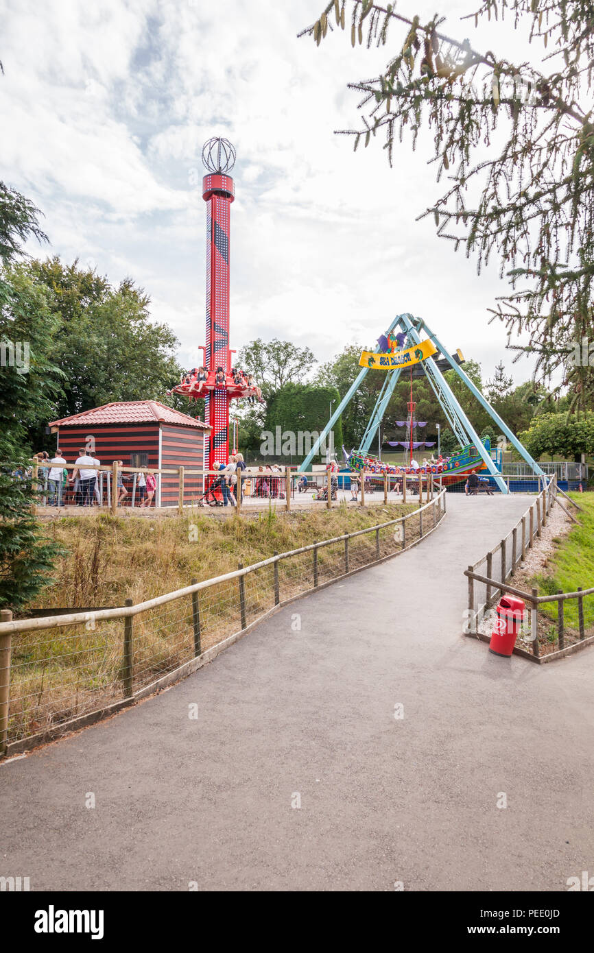 Vertigo ride at Woodlands family theme park, Totnes, Devon, England ...