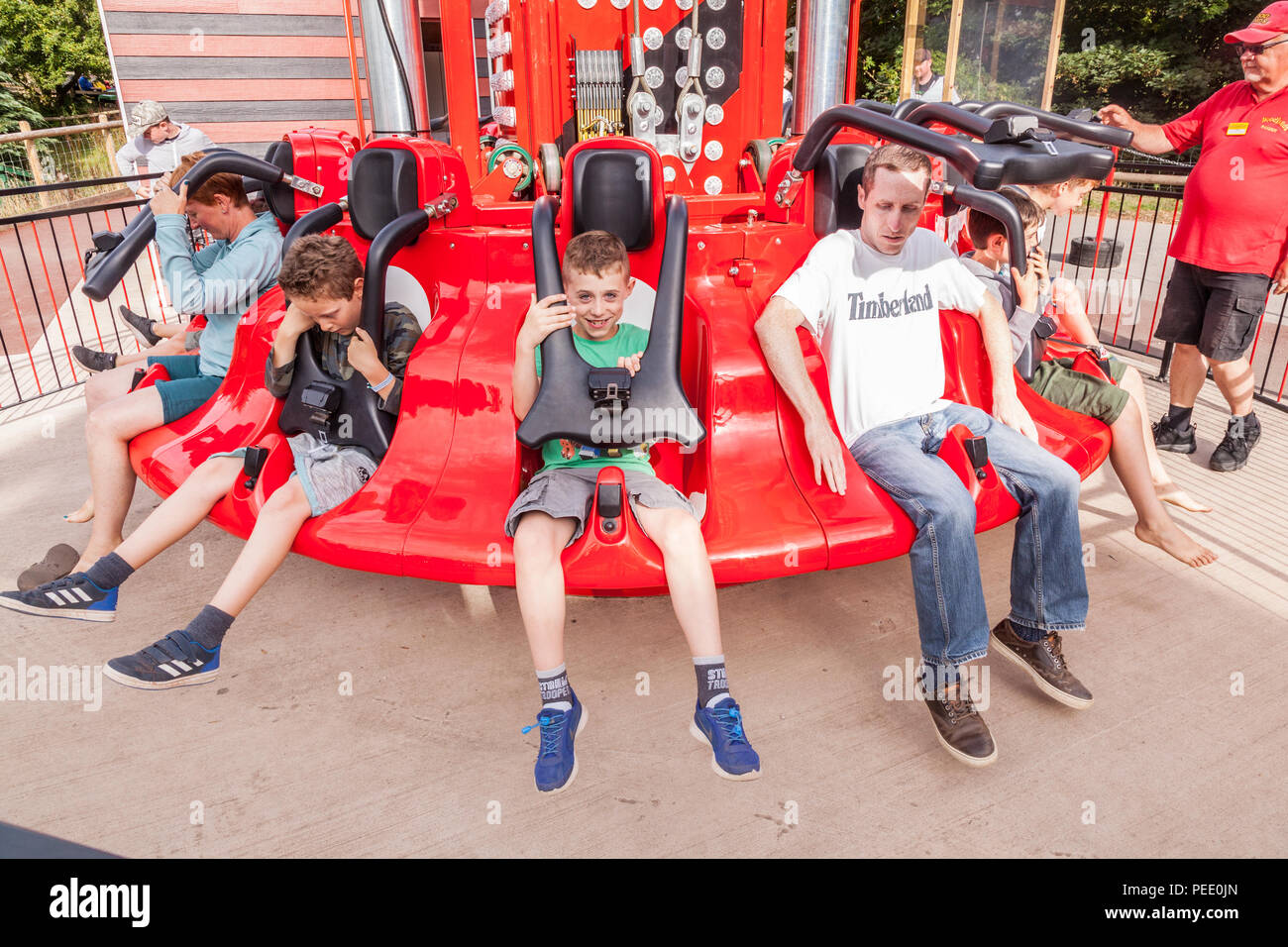 Vertigo ride at Woodlands family theme park, Totnes, Devon, England ...