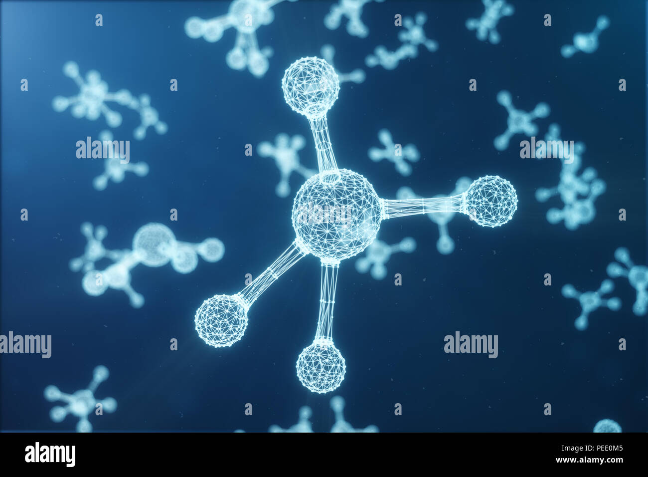 Digital molecules, atoms bacground. Low polygoanl grid structure ...