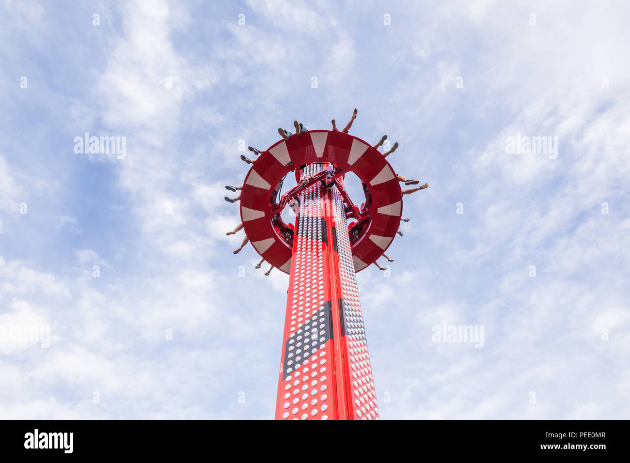 Vertigo ride at Woodlands family theme park, Totnes, Devon, England ...