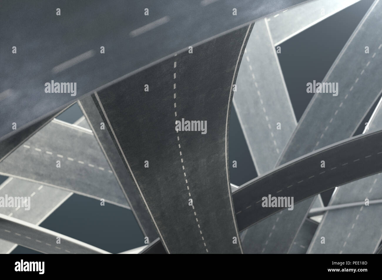 Tangled roads and highways in a chaotic. The concept of an intricate ...