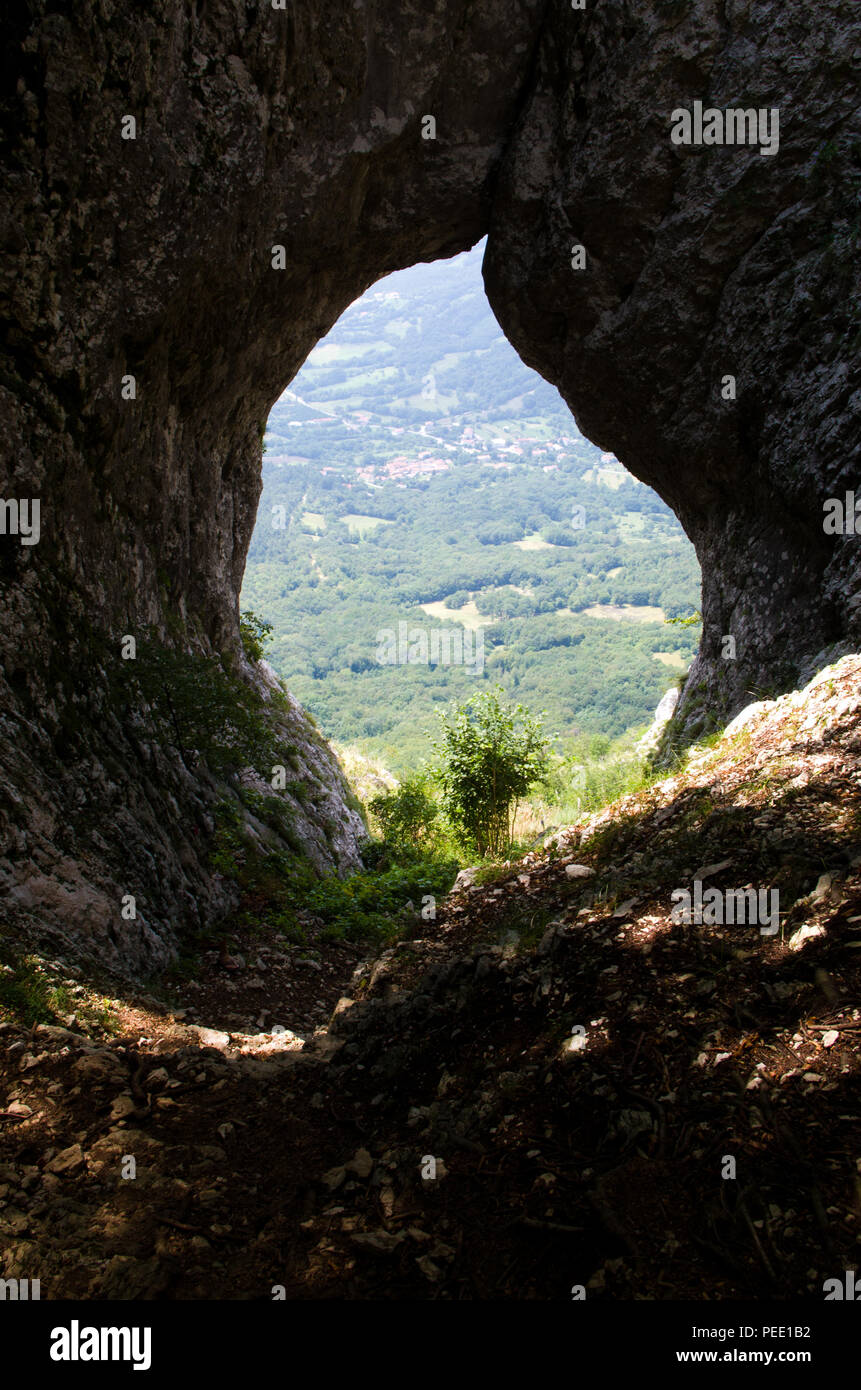 See trough rock Slovenia Stock Photo - Alamy