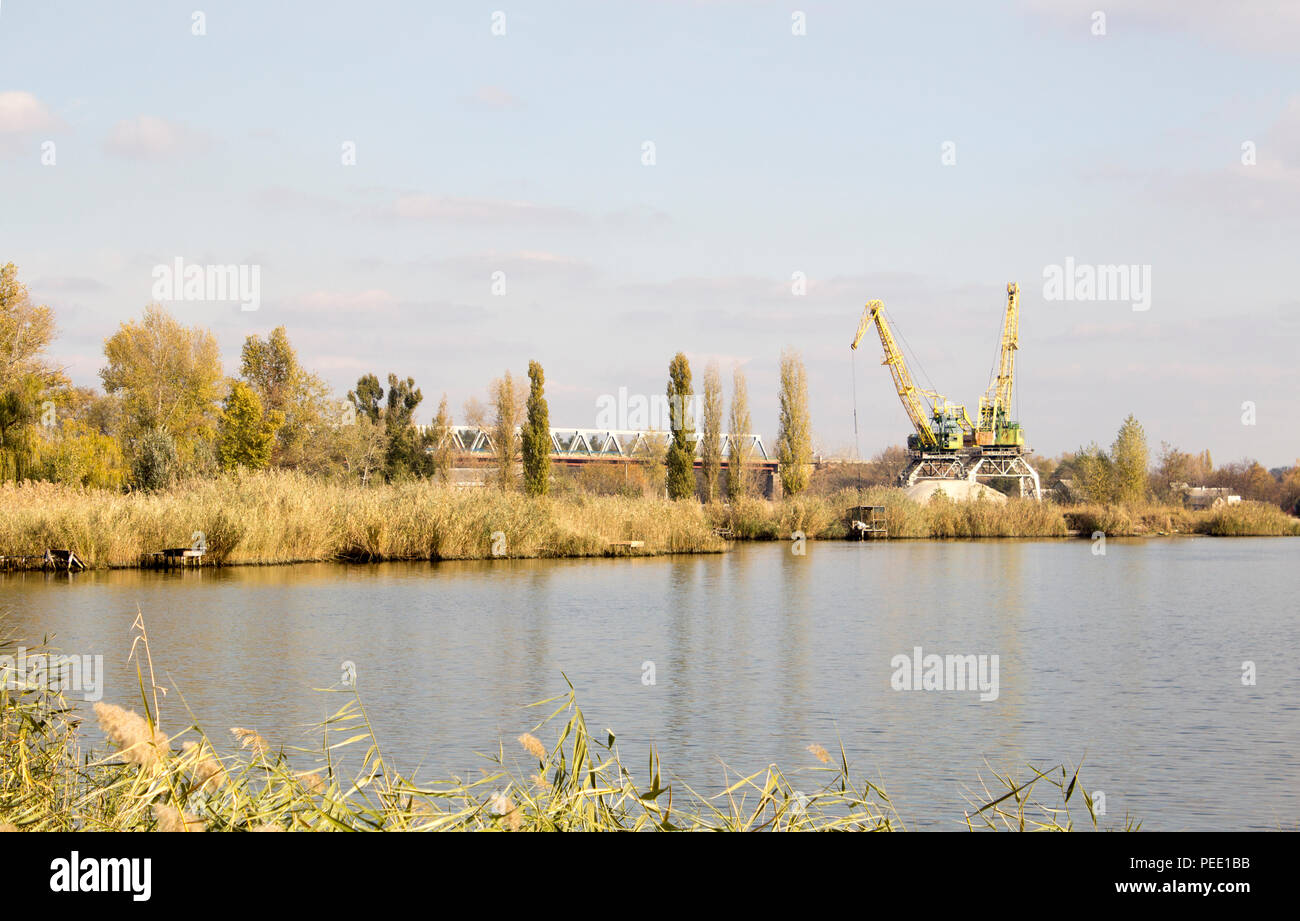 River bank, river landscape, fishing spot, nature Stock Photo - Alamy