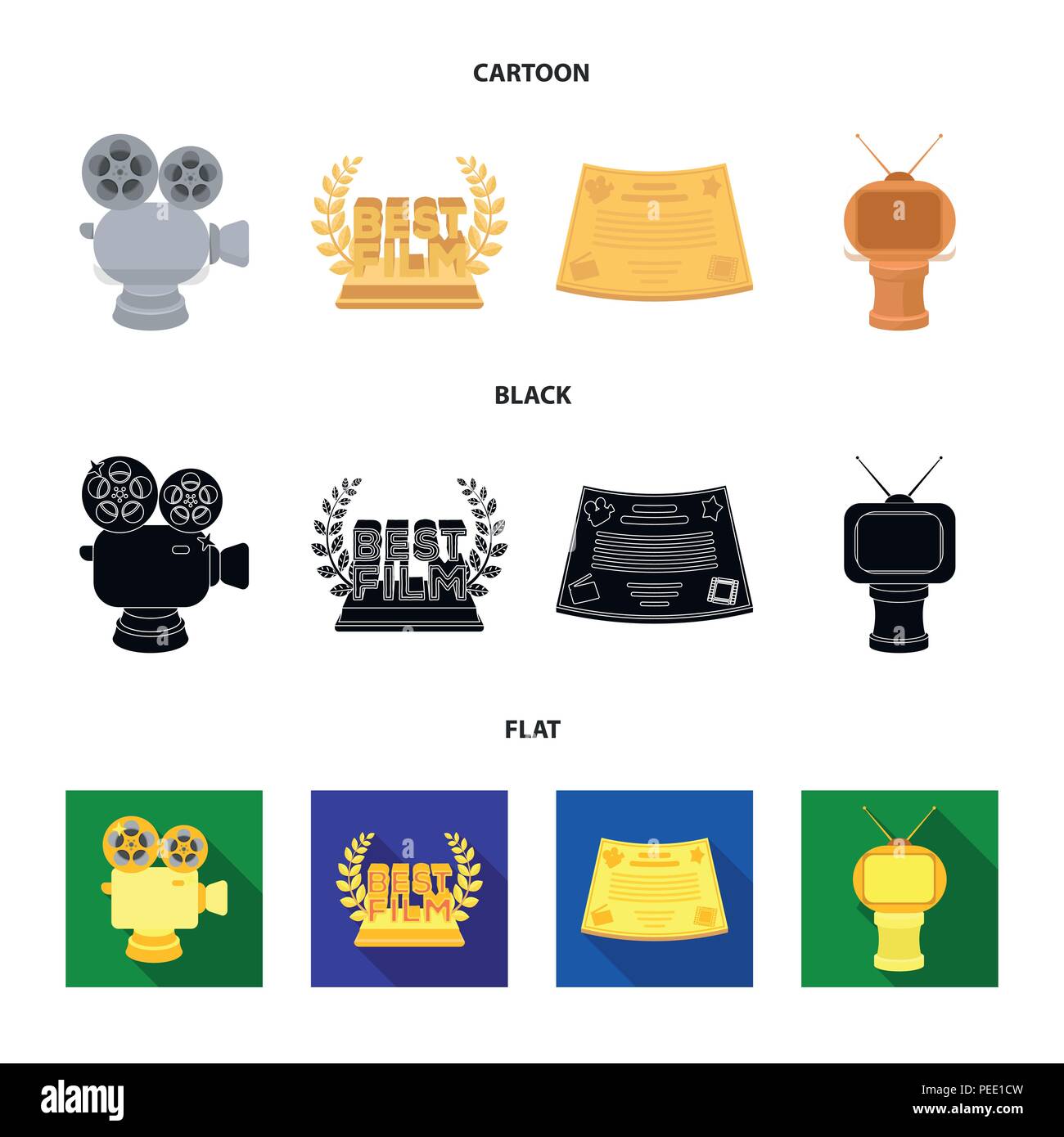 Silver camera. A bronze prize in the form of a TV and other types of ...