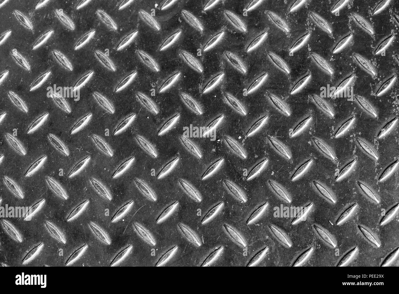 Steel dirty and used checker plate metal sheet. Can be use as ...