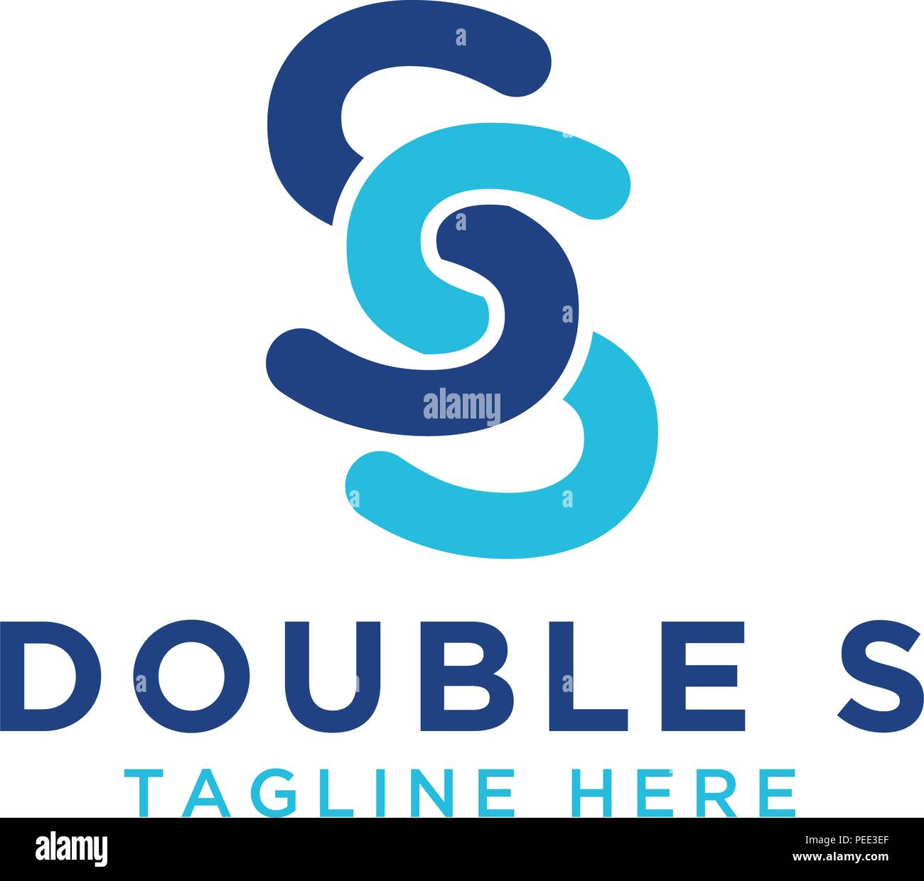 Illustration of iitial letter s double logo design template Stock ...