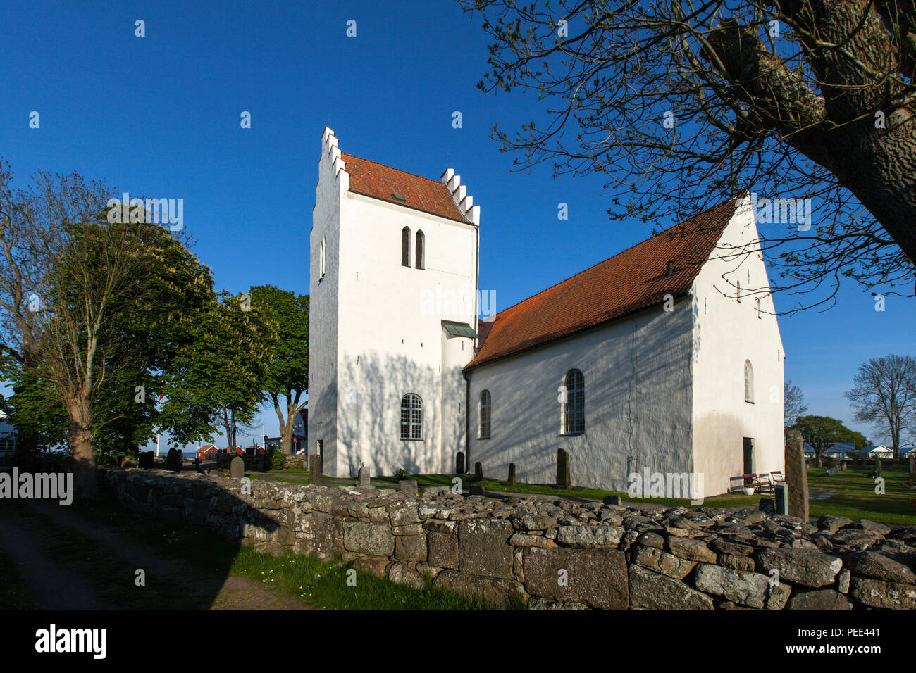 KRISTIANOPEL, SWEDEN ON MAY 14, 2018. View of the local Church built in ...
