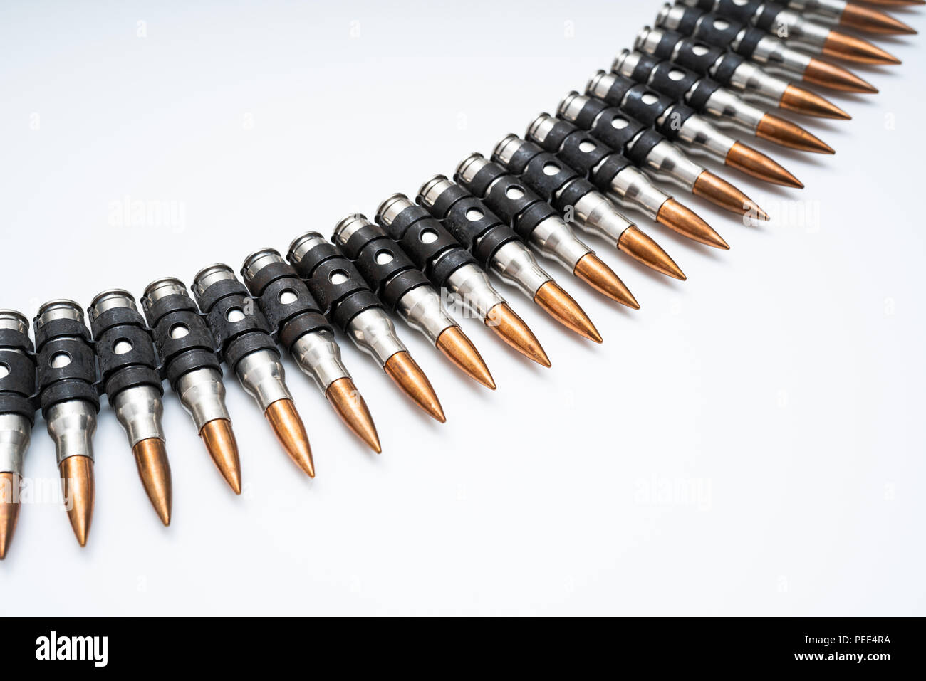 Ammo belt, chain , full of bullets Stock Photo - Alamy