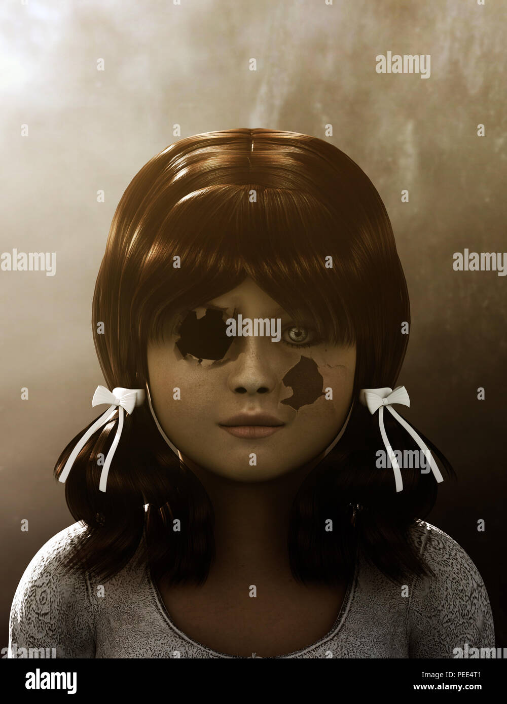 Death doll,3d illustration conceptual background Stock Photo - Alamy