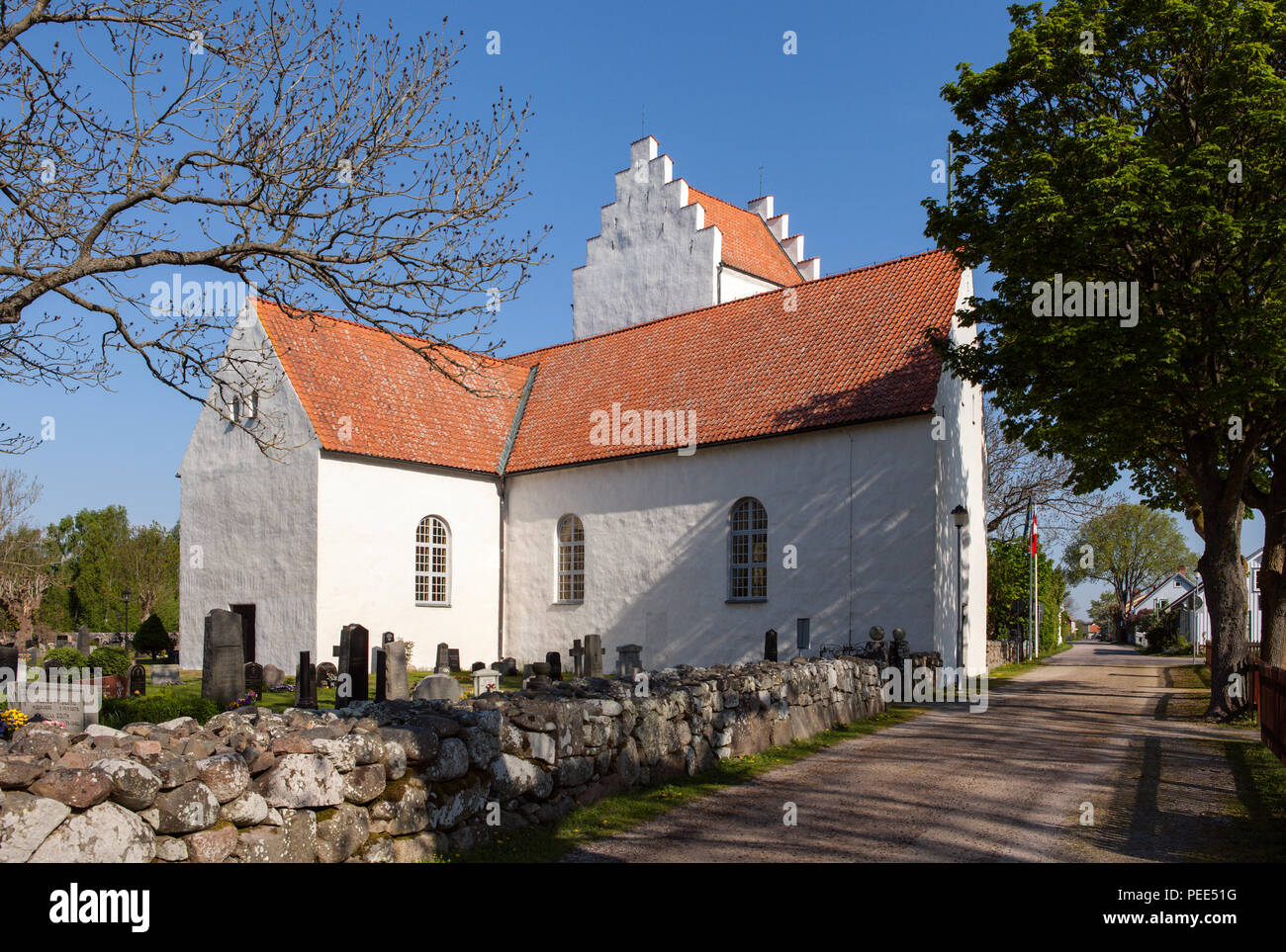 KRISTIANOPEL, SWEDEN ON MAY 15, 2018. View of the local Church built in ...