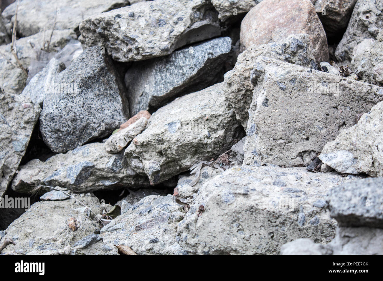 A pile of stones. Limestone, boulders, large stones Stock Photo - Alamy