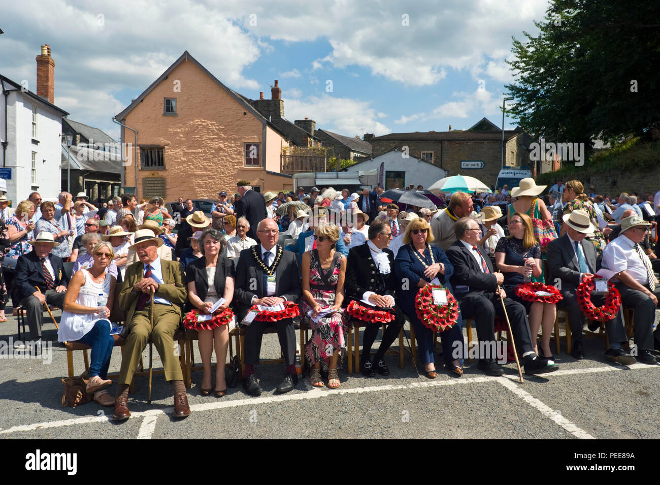 World War One commemorative event ceremony in the market square local ...