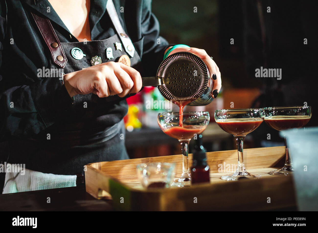 championship among coffee houses, members of teams show barista's skill ...