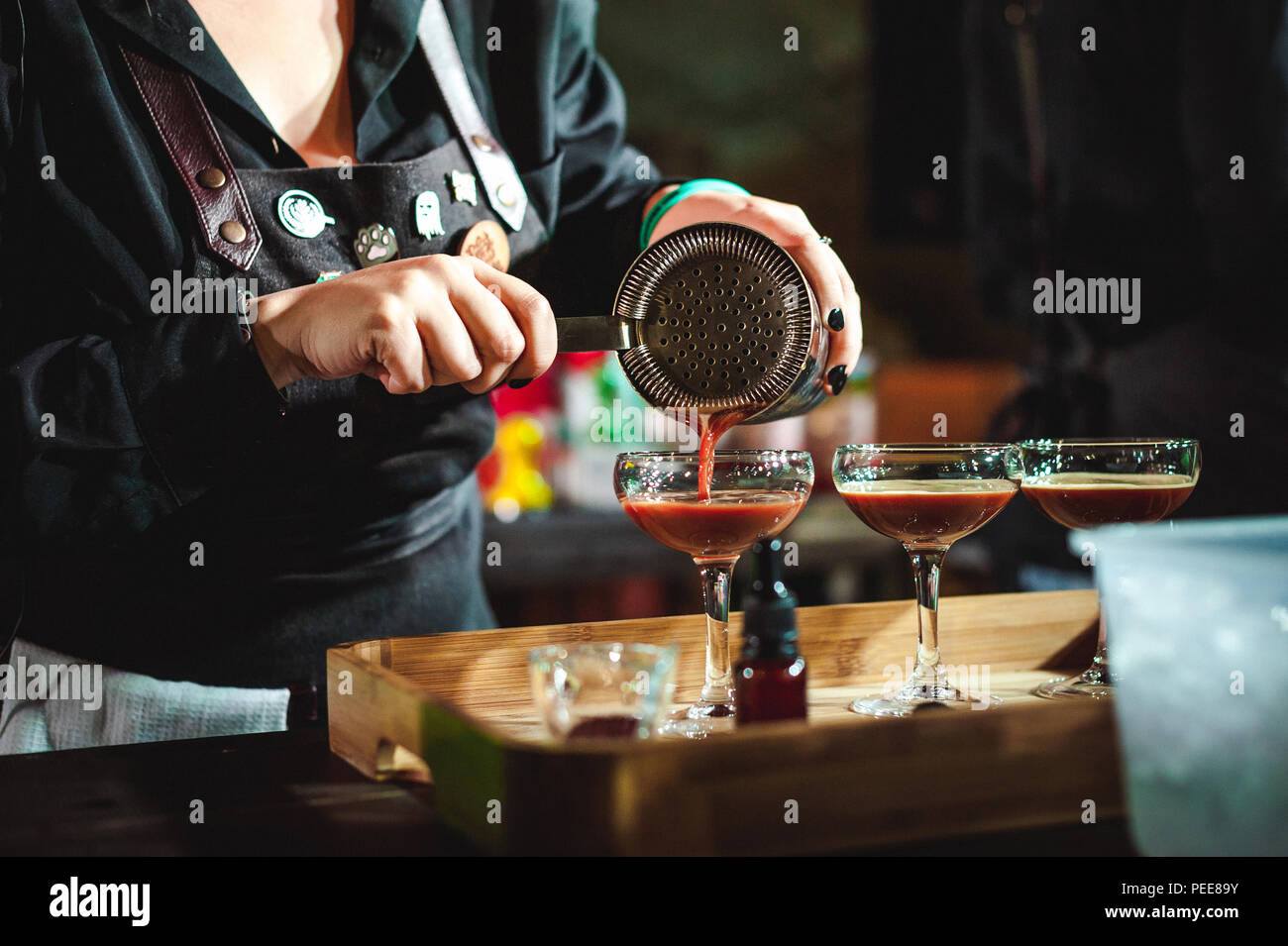 championship among coffee houses, members of teams show barista's skill ...