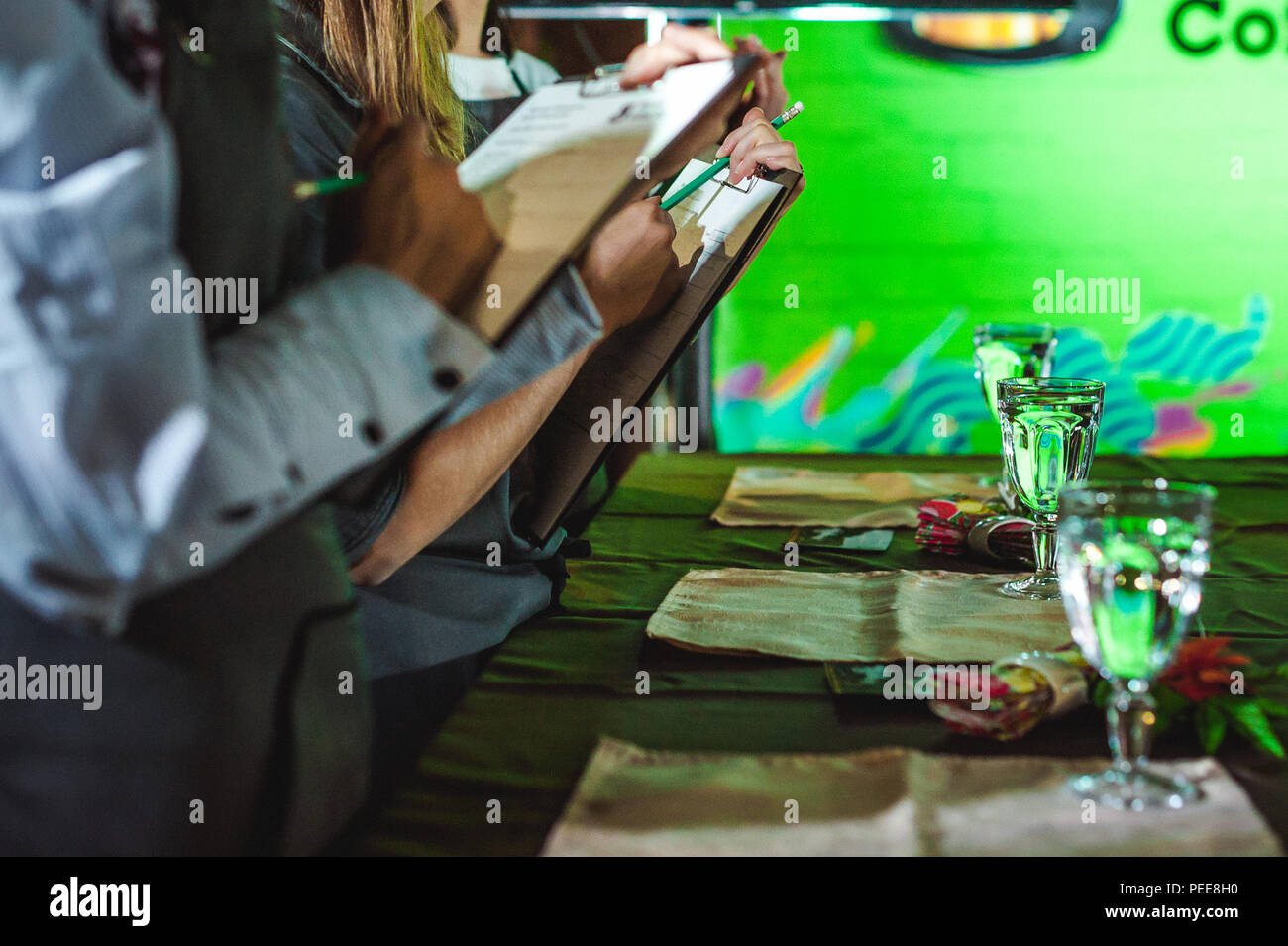 championship among coffee houses, members of teams show barista's skill ...
