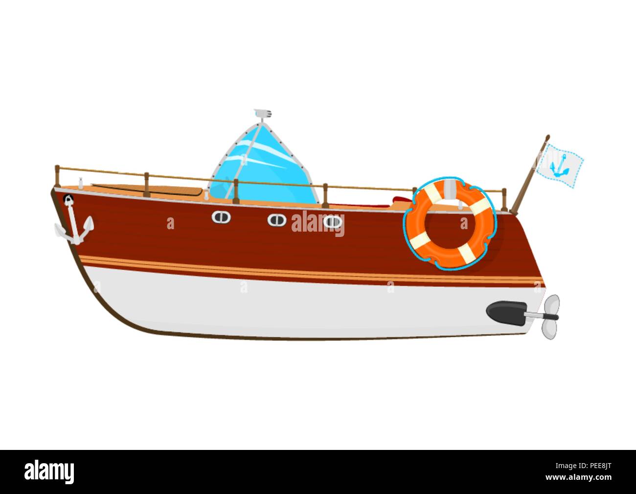 Side of a yacht Stock Vector Images - Alamy