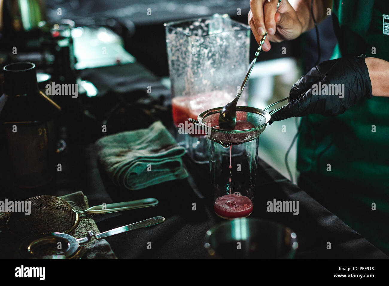 championship among coffee houses, members of teams show barista's skill ...