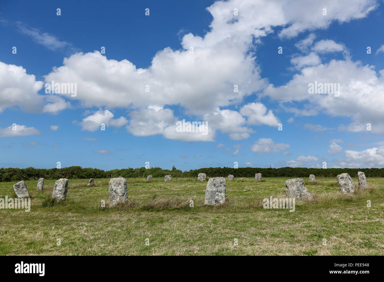 The Merry Maidens is a late neolithic stone circle of 19 standing ...