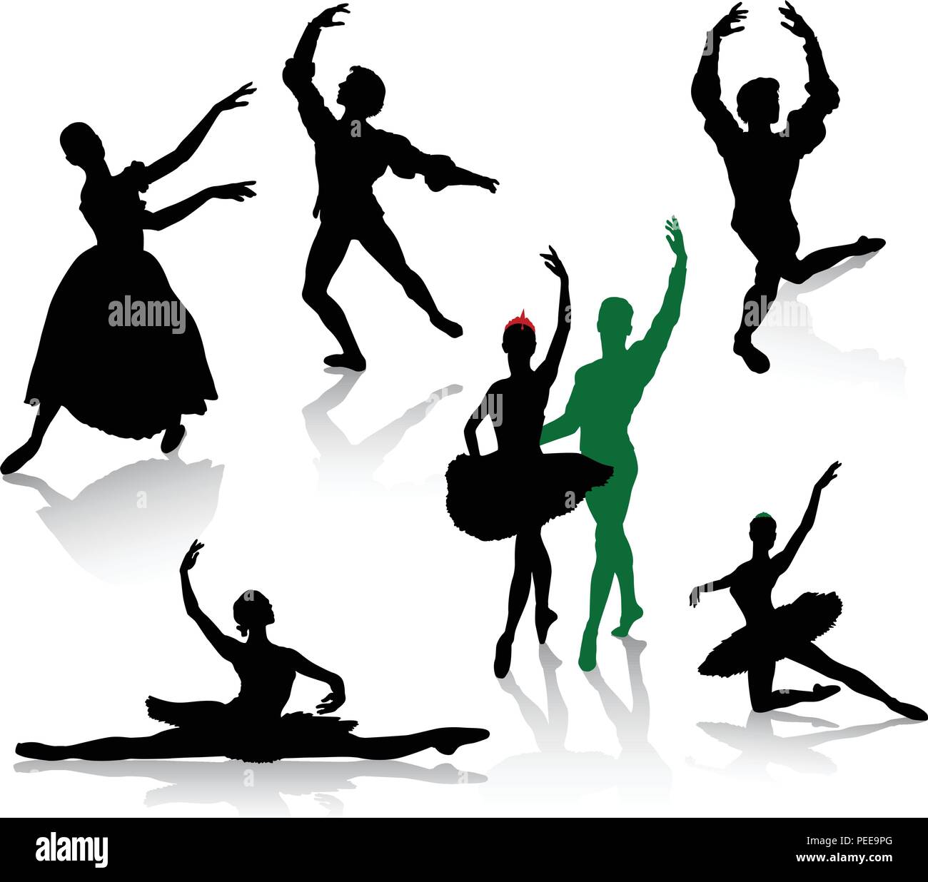 Ballet dancer silhouettes Cut Out Stock Images & Pictures - Alamy