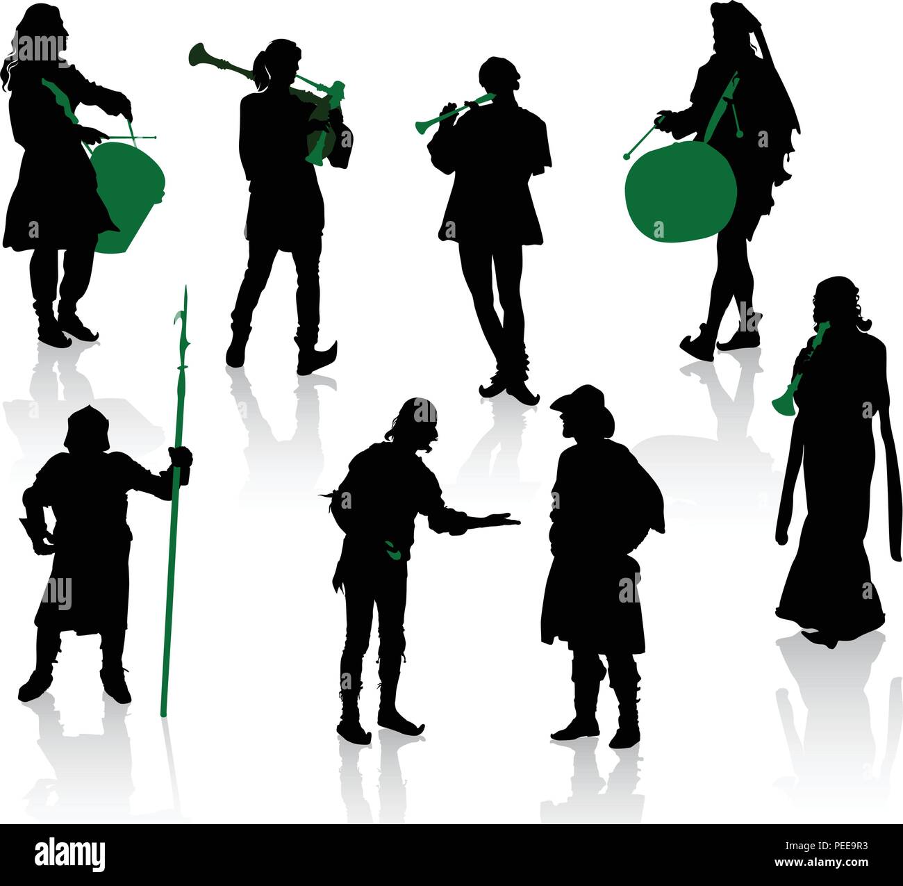 Medieval woman and knight painting hi-res stock photography and images ...