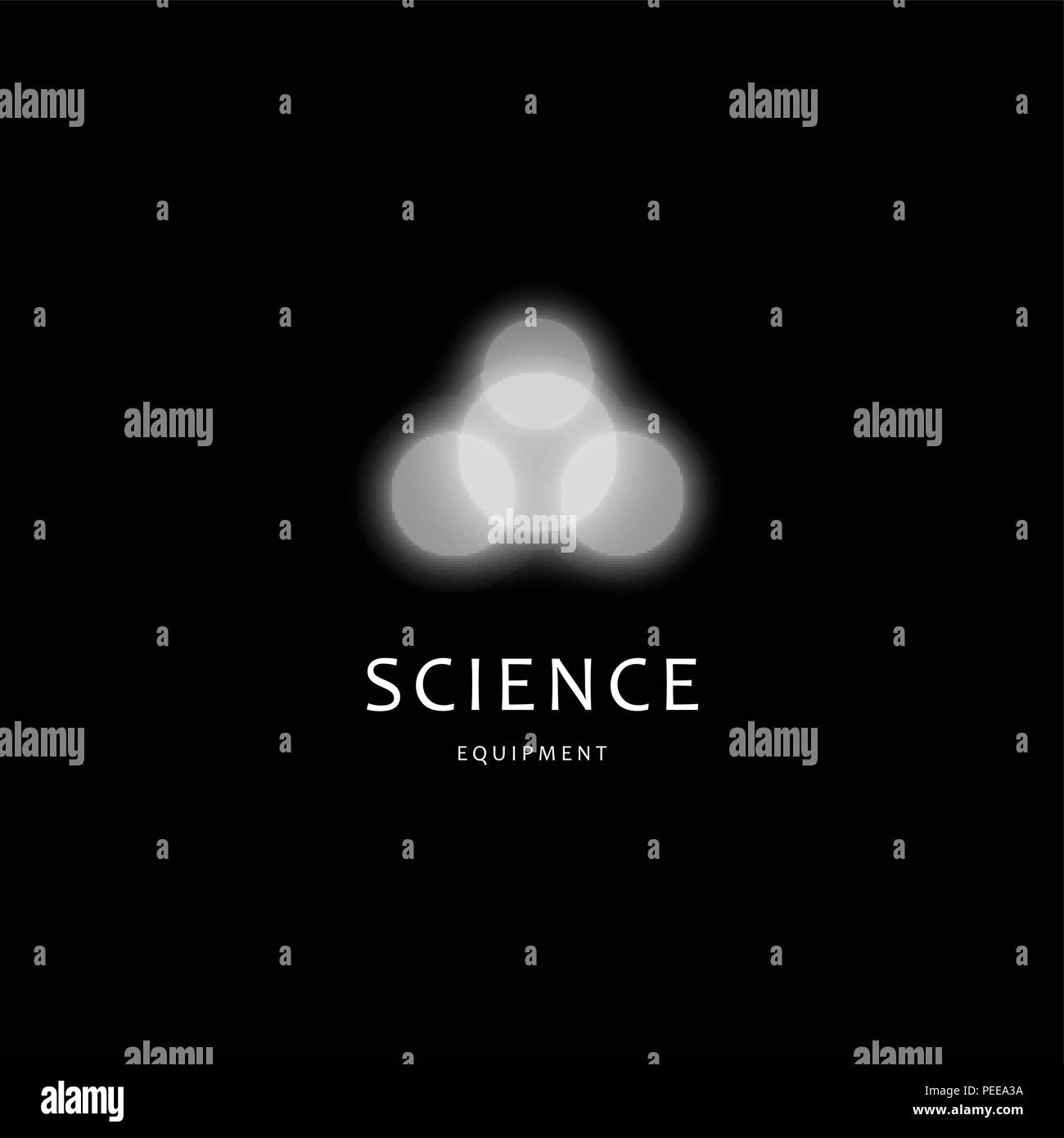 Scince equipment vector logo template. Abstract molecule icon, atom ...