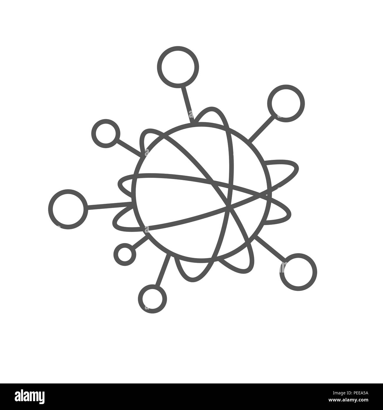 Simple line icon to represent the Internet of Things IoT concept. A ... Simple line icon to represent the Internet of Things IoT concept. A ...
