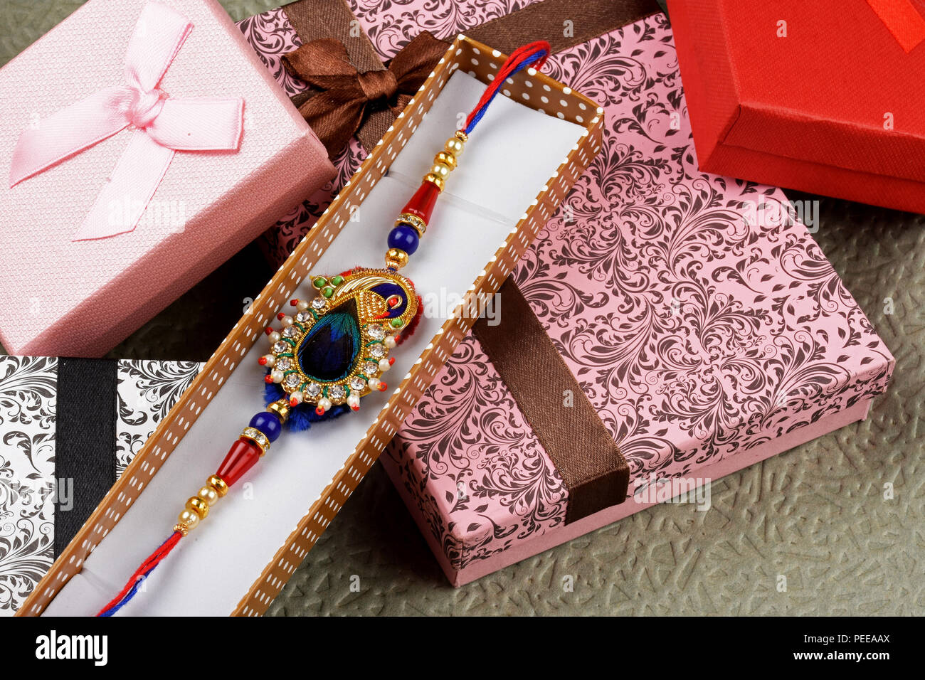 Indian Festival Raksha bandhan, rakhi with Gift Stock Photo - Alamy