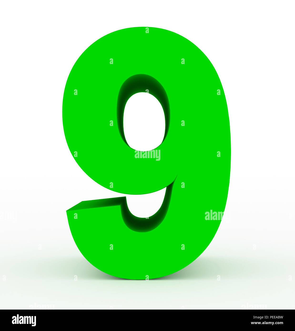 3d green numbers hi-res stock photography and images - Alamy